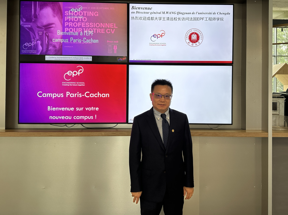 Mr. Wang, Director General of Chengdu University, visits EPF’s Cachan ...